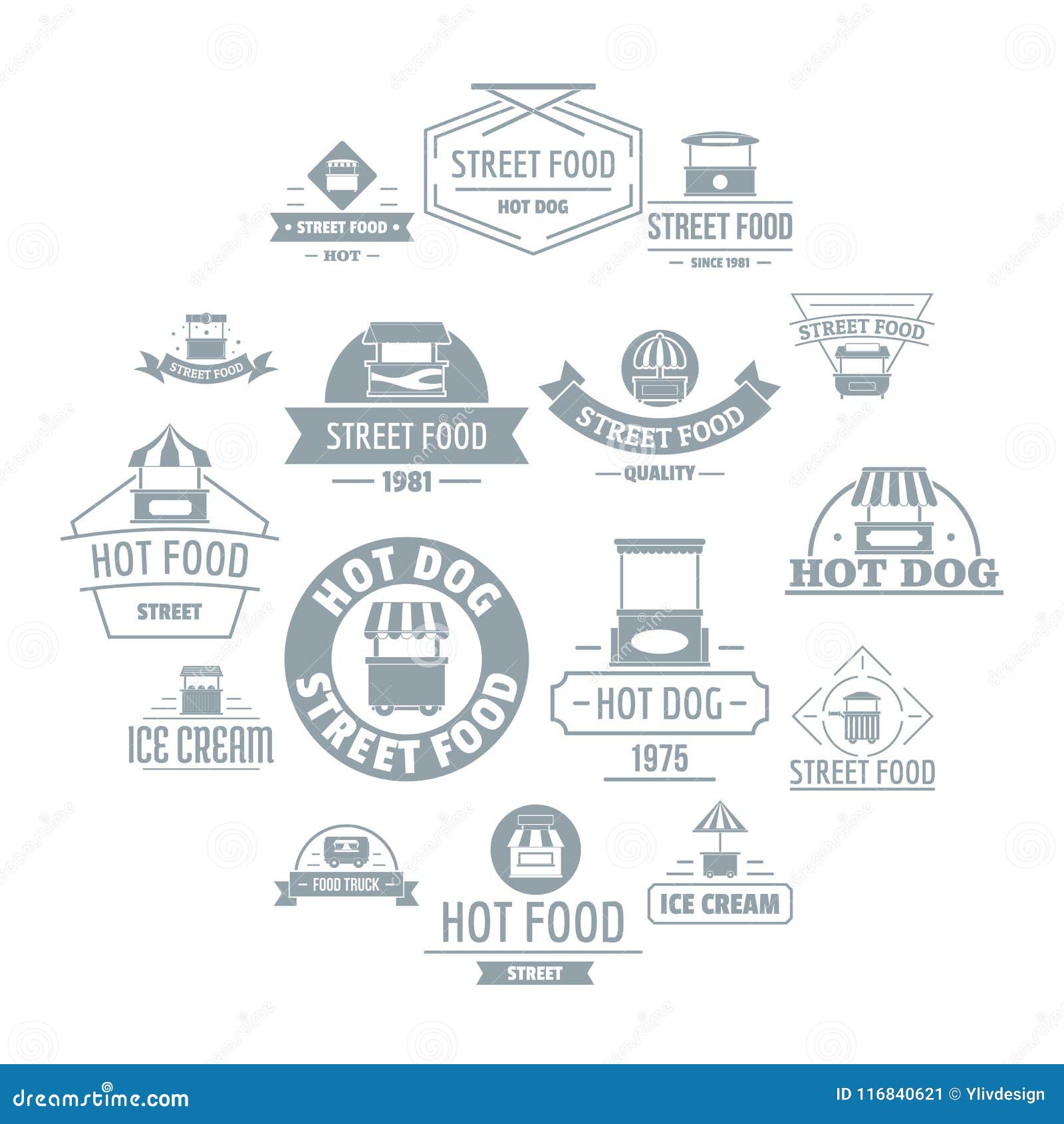 Street Food Logo Icons Set, Simple Style Stock Vector - Illustration of ... Street Food Logo Icons Set, Simple Style Stock Vector - Illustration of ...