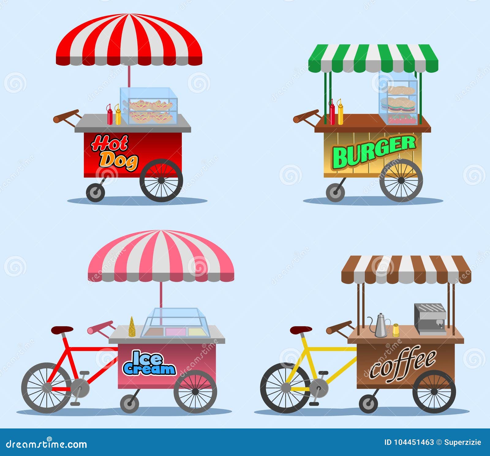 Street Food Stall stock vector. Illustration of seller - 104451463 Street Food Stall stock vector. Illustration of seller - 104451463