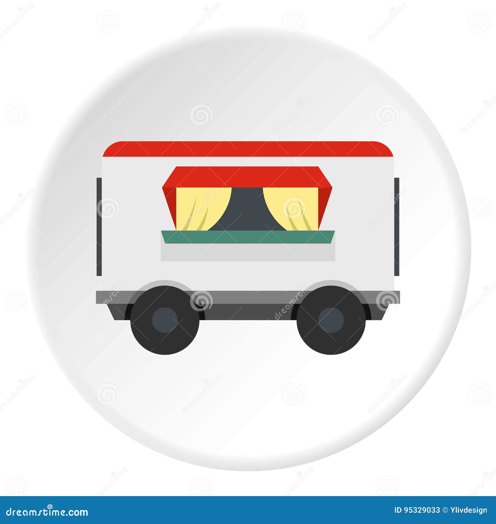 Street Food Trailer Icon Circle Stock Vector - Illustration of sandwich ...