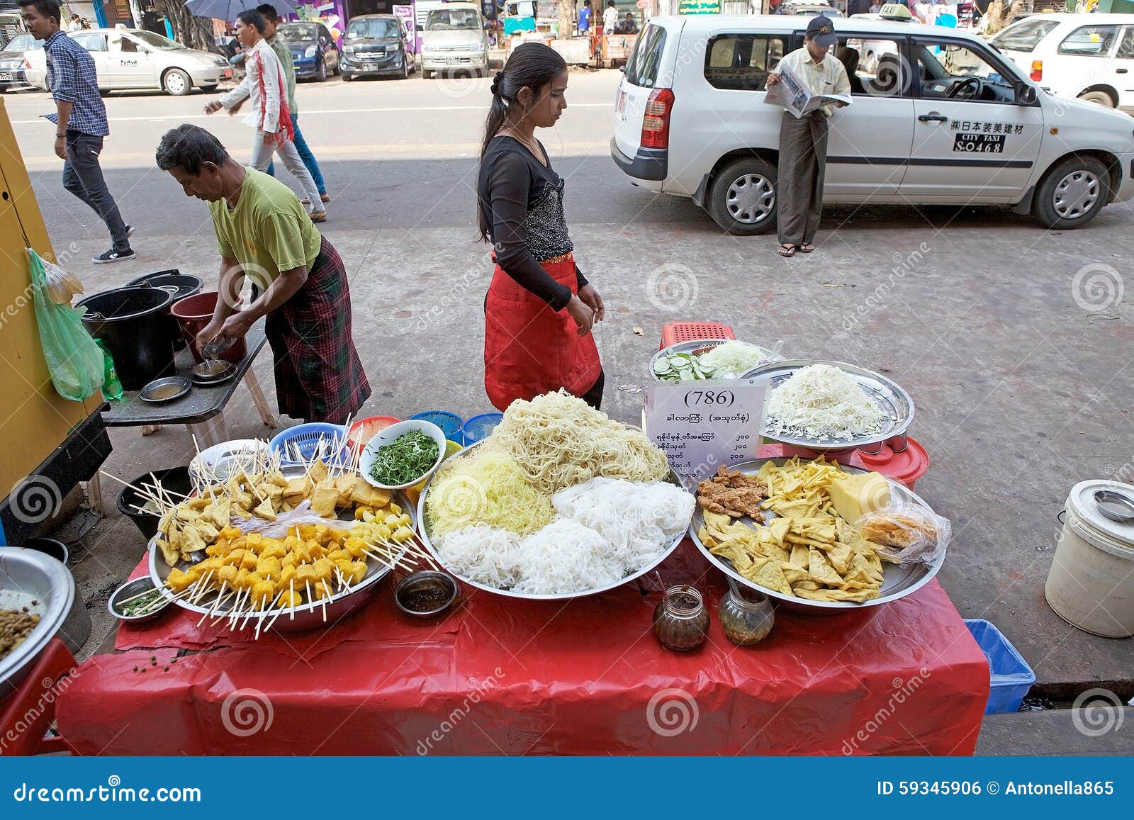 Street Food, Yangon, Myanmar Editorial Photo - Image of traditional ...