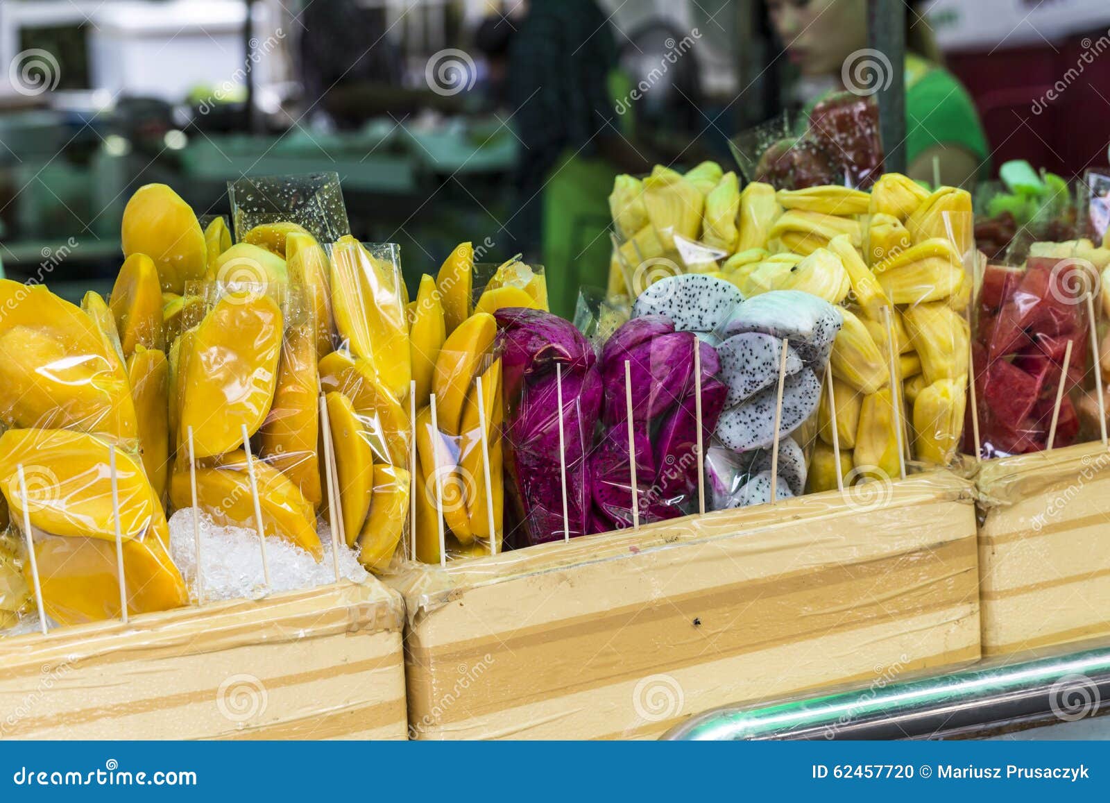 Street fruit on Bangkok stock photo. Image of attraction - 62457720
