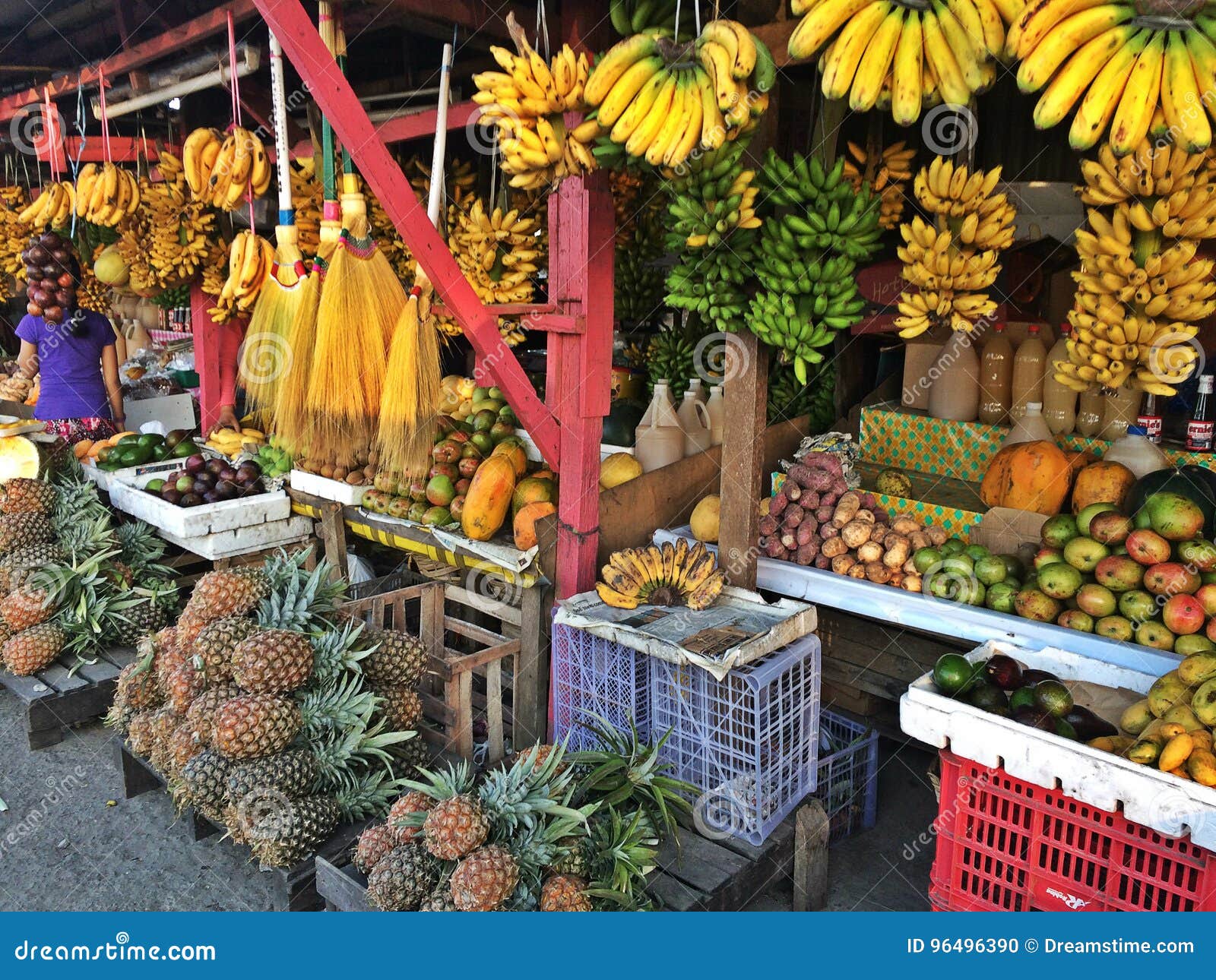 Street fruit stall editorial image. Image of fruit, pinneapple - 96496390