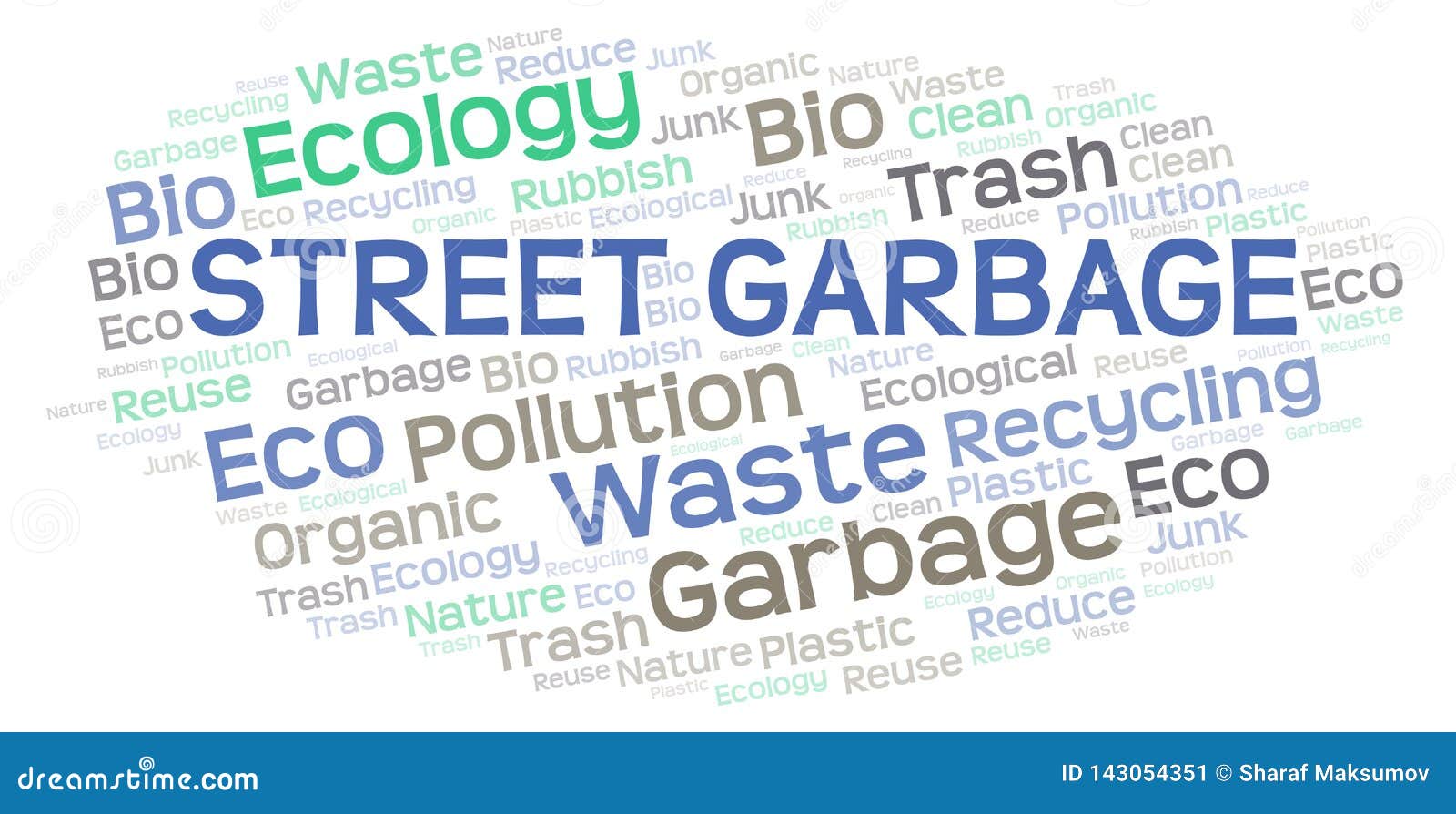 Street Garbage word cloud stock illustration. Illustration of word ...