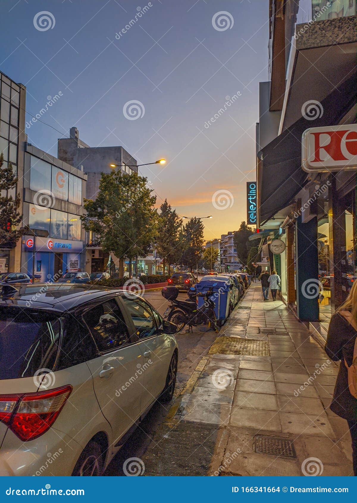 Street Golden hour editorial stock image. Image of golden - 166341664
