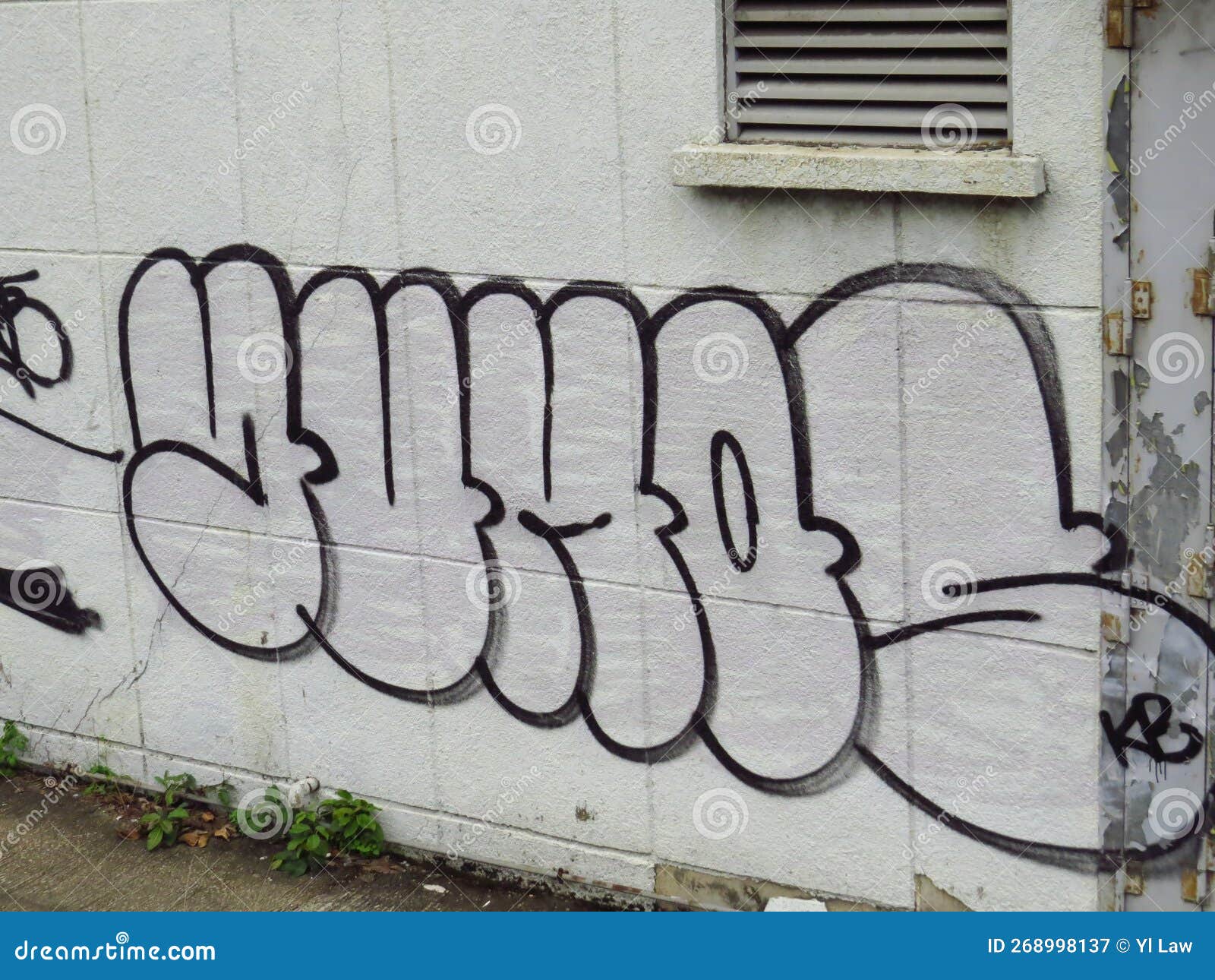 A Street Graffiti, Abstract Words on the Wall Editorial Photography ...