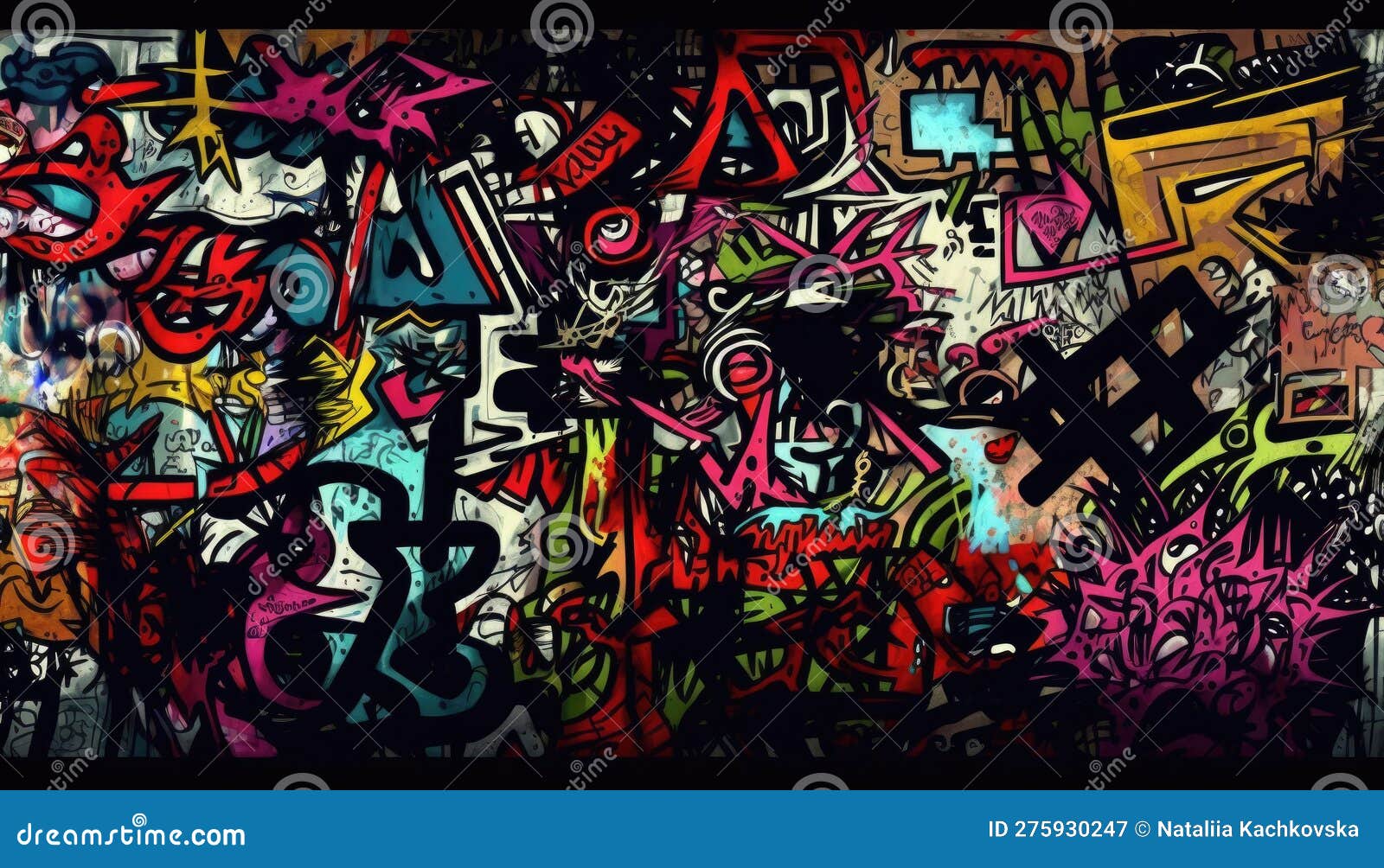 Street graffiti background stock illustration. Illustration of street ...