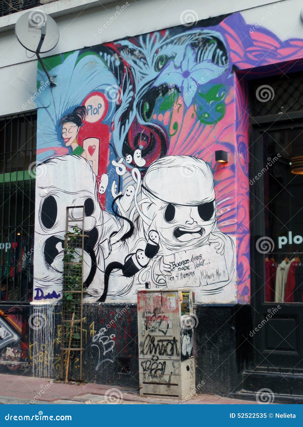 Street Art And Graffiti Paintings On The Walls Of Architecture ...