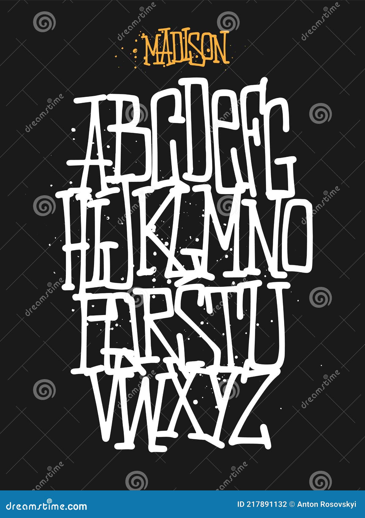 Street Graffiti Tag Font, Handwritten Typography Vector Illustration ...