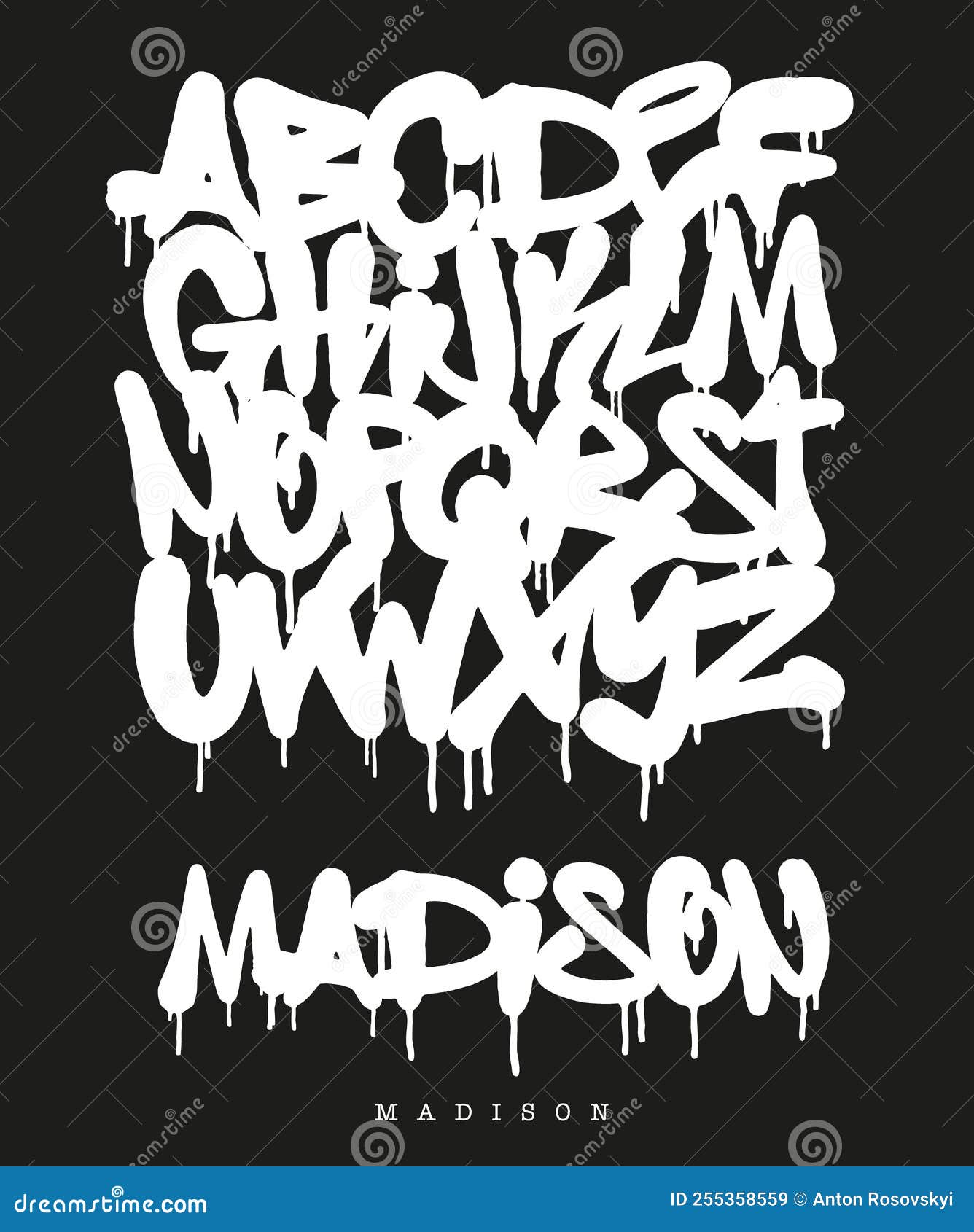 Street Graffiti Tag Font, Handwritten Typography Vector Illustration ...