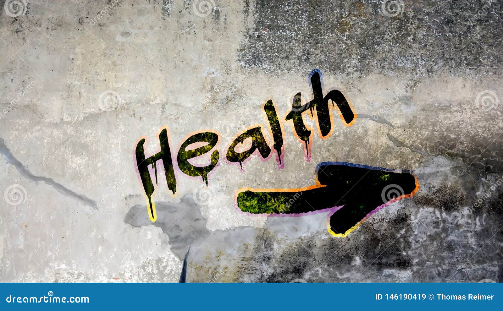 Street Graffiti to Health stock illustration. Illustration of ...