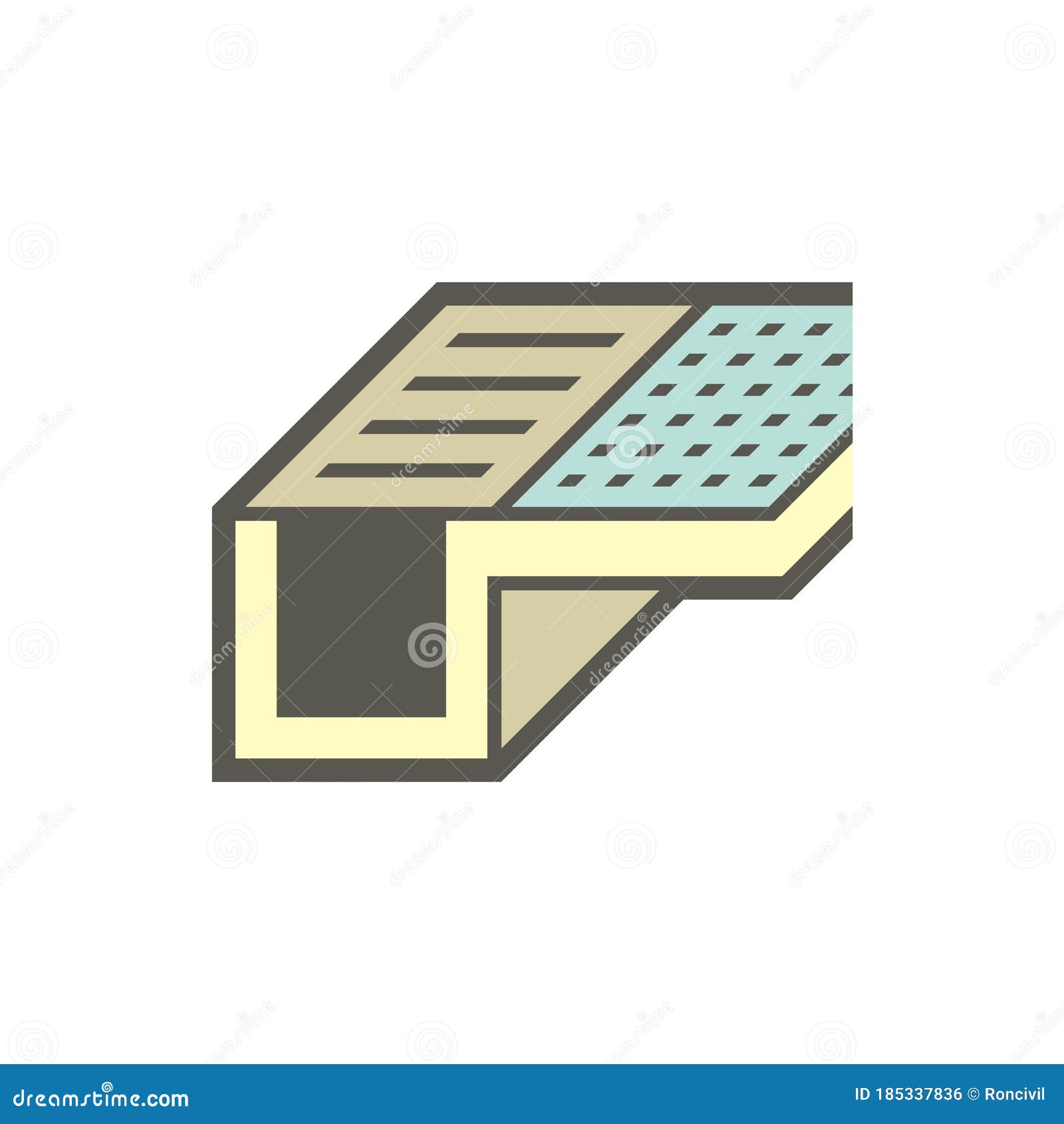 Street Gutter and Grating Icon Stock Vector - Illustration of city ...