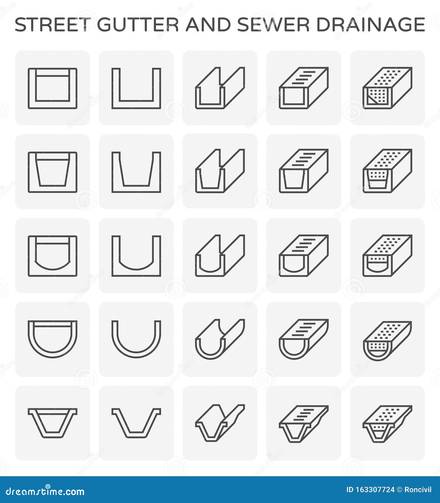Street Gutter And Grating Icon Vector Illustration | CartoonDealer.com ...