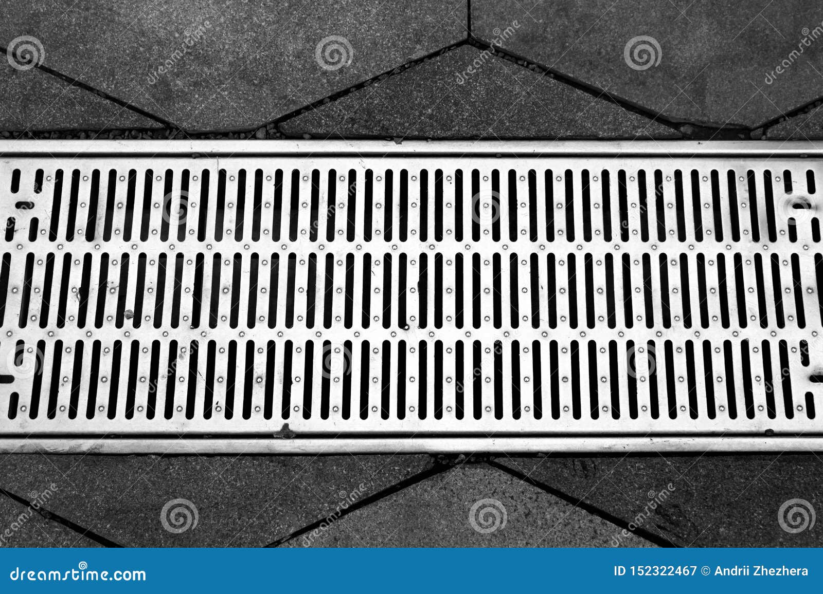 Street Gutter of a Stormwater Drainage System on a Sidewalk Stock Image ...