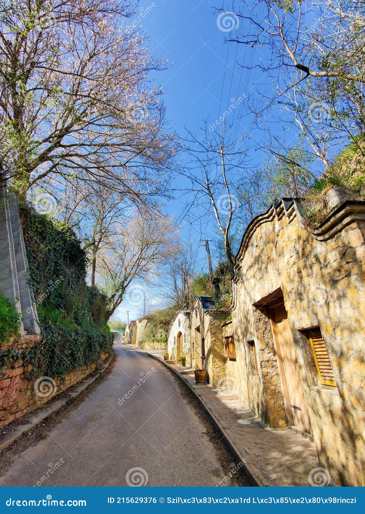 Street between Hills with Cellars. Stock Photo - Image of medieval ...