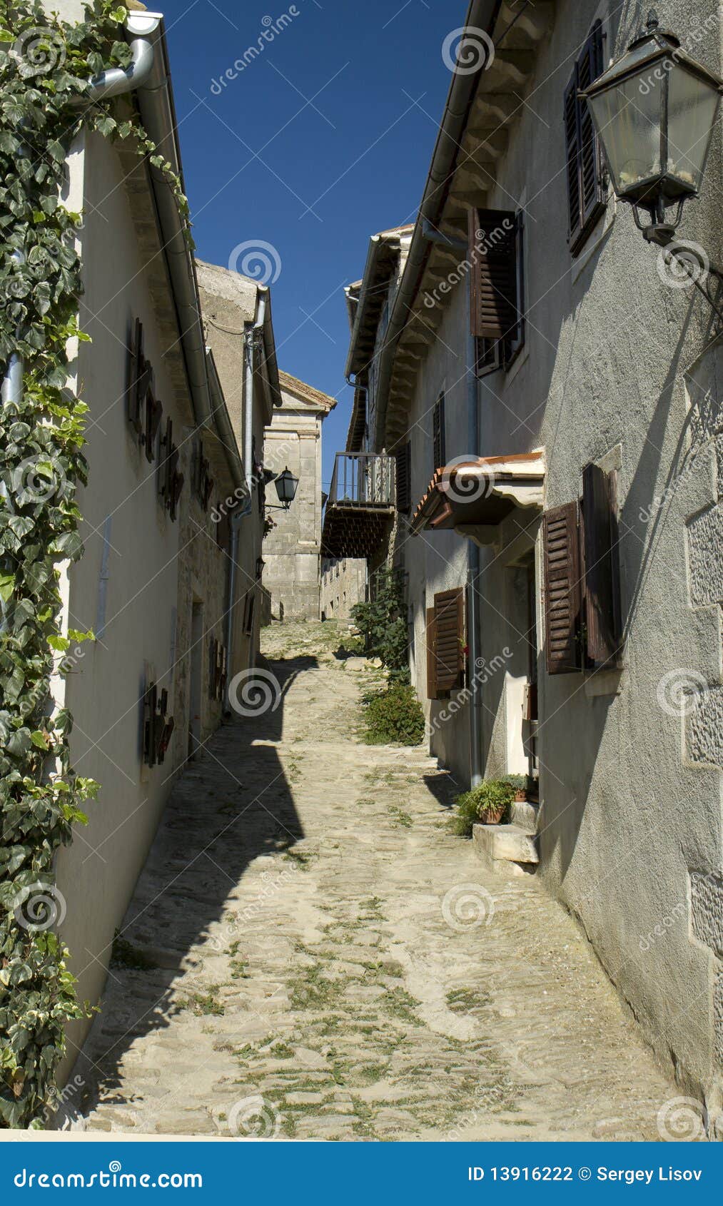 A Street in Hum, Croatia. stock photo. Image of europe - 13916222
