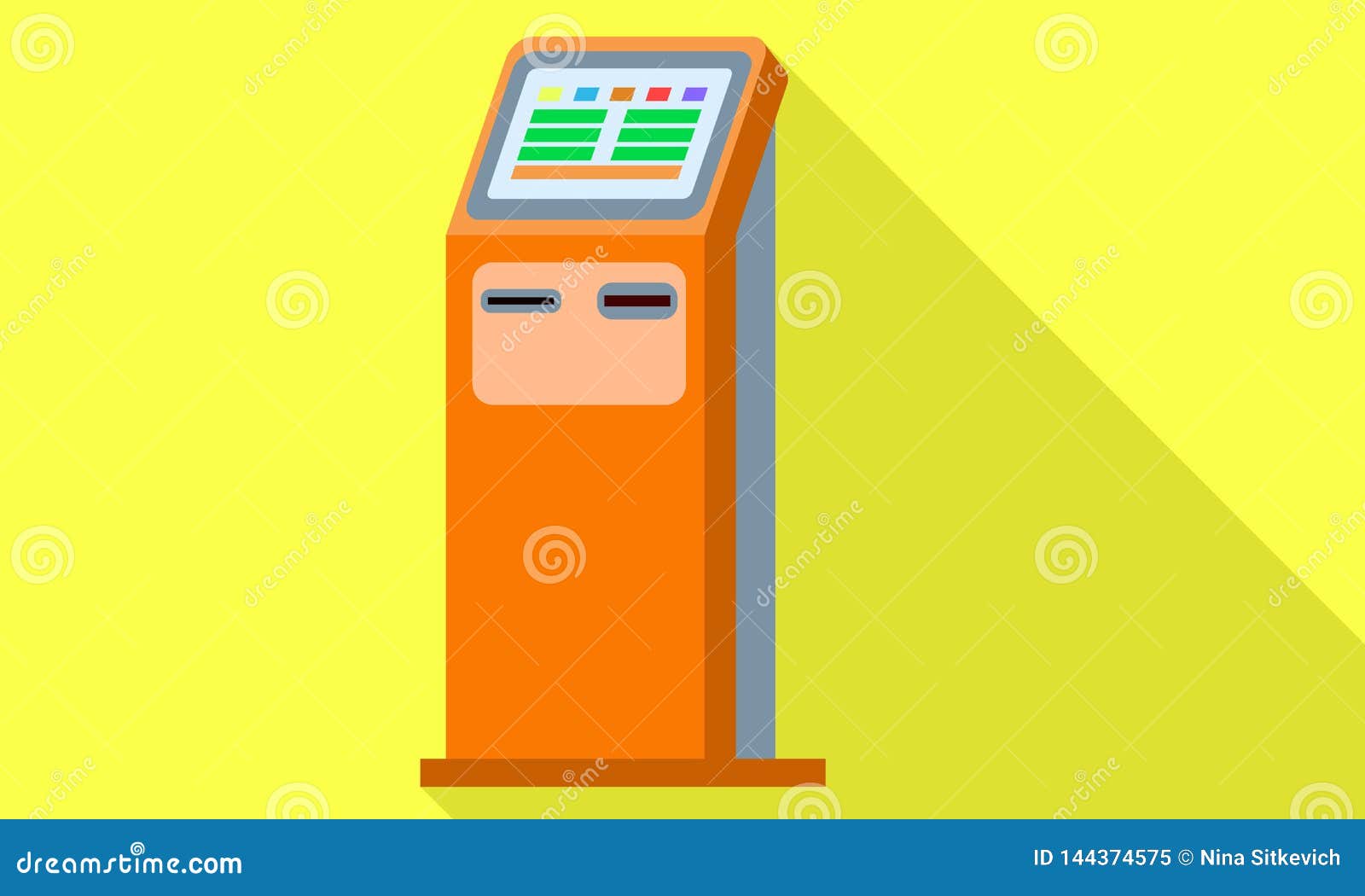 Street Kiosk Icon, Flat Style Stock Vector - Illustration of farmer, kiosk: 144374575