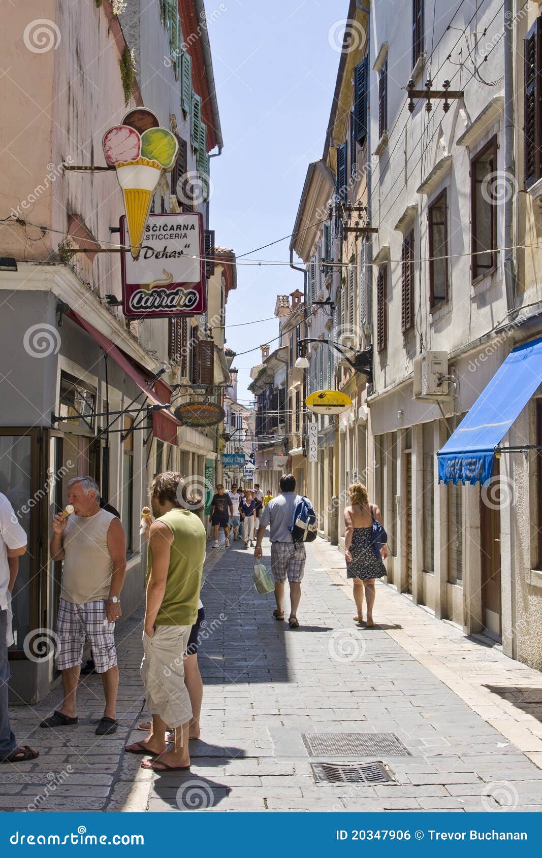 Street in Koper editorial photo. Image of street, cobbled - 20347906