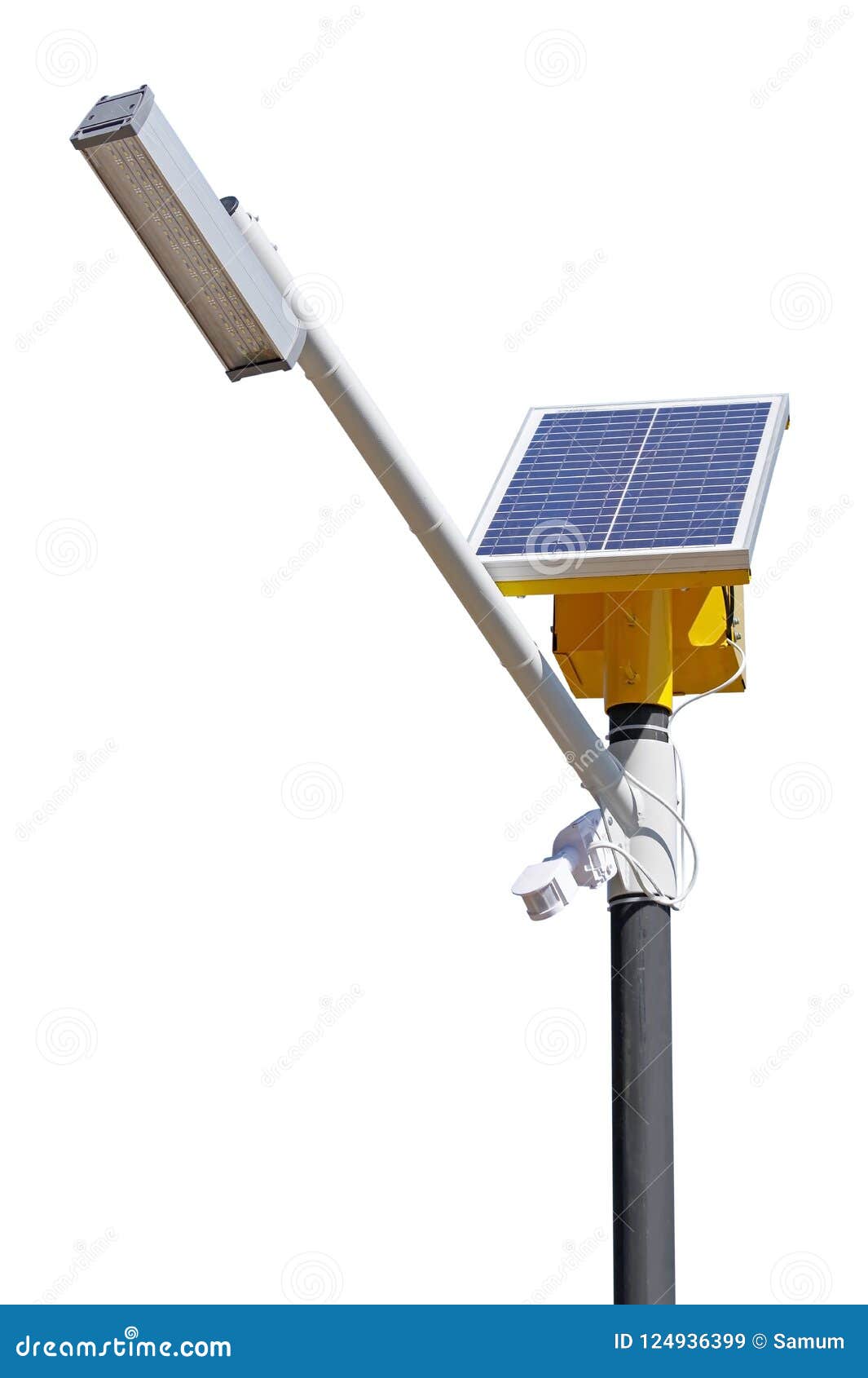 Street Lamp on Batteries from the Sun Stock Image - Image of street ...