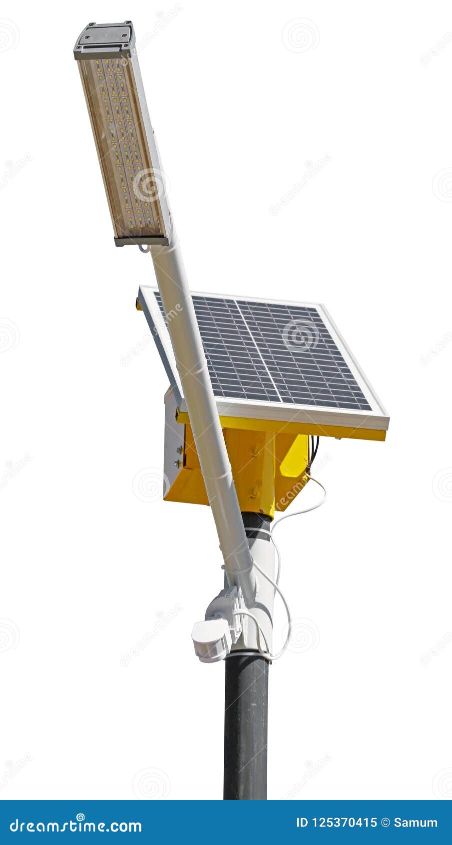 Street Lamp on Batteries from the Sun Stock Image - Image of post ...