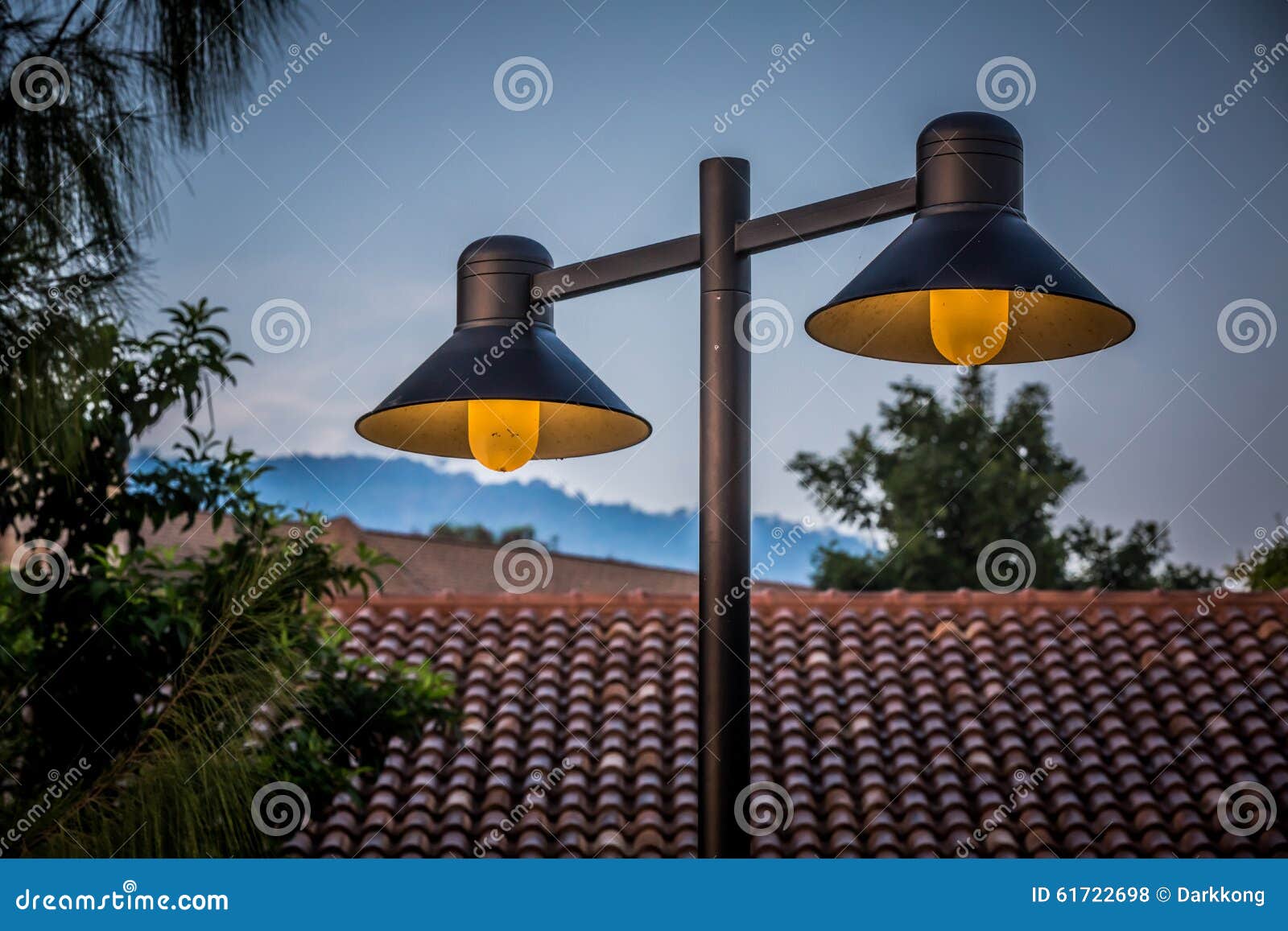 Street lamp stock photo. Image of orange, street, twilight - 61722698