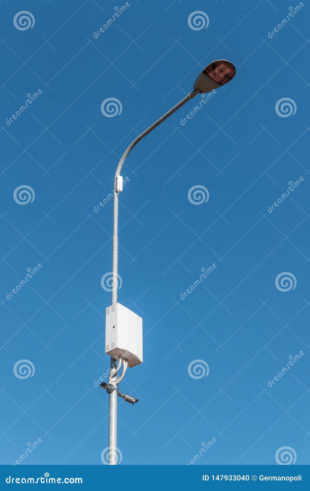 Street Lamp with CCTV Camera Stock Photo - Image of light, cctv: 147933040
