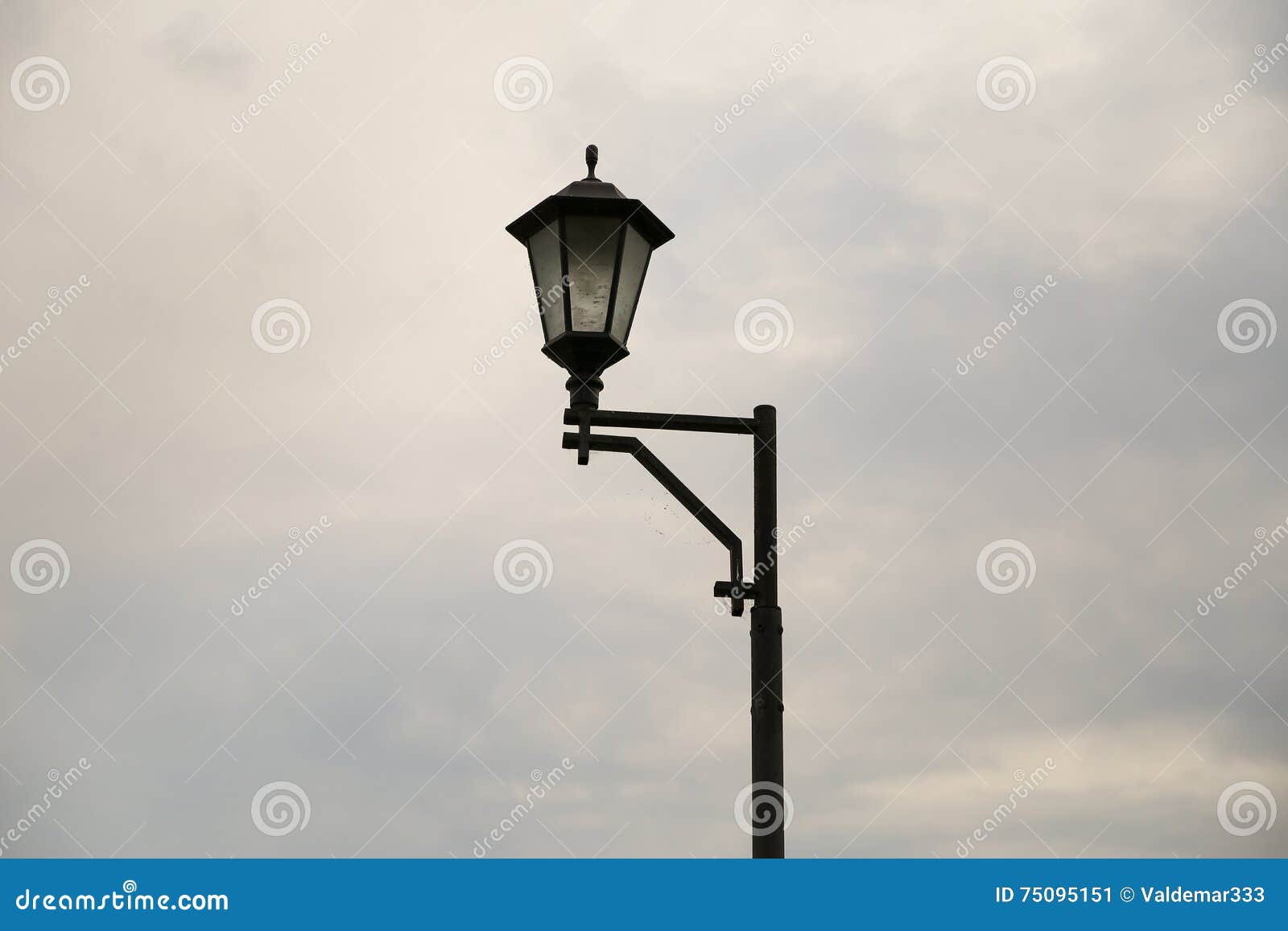 Street Lamp in Cloudy Weather. Stock Image - Image of lamp, outside ...