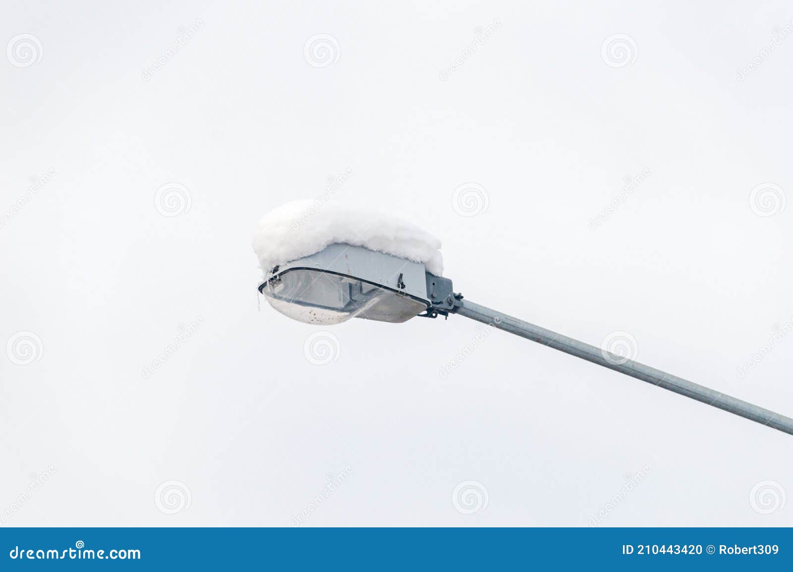 Street Lamp Covered with Snow Stock Photo - Image of beautiful, glass ...