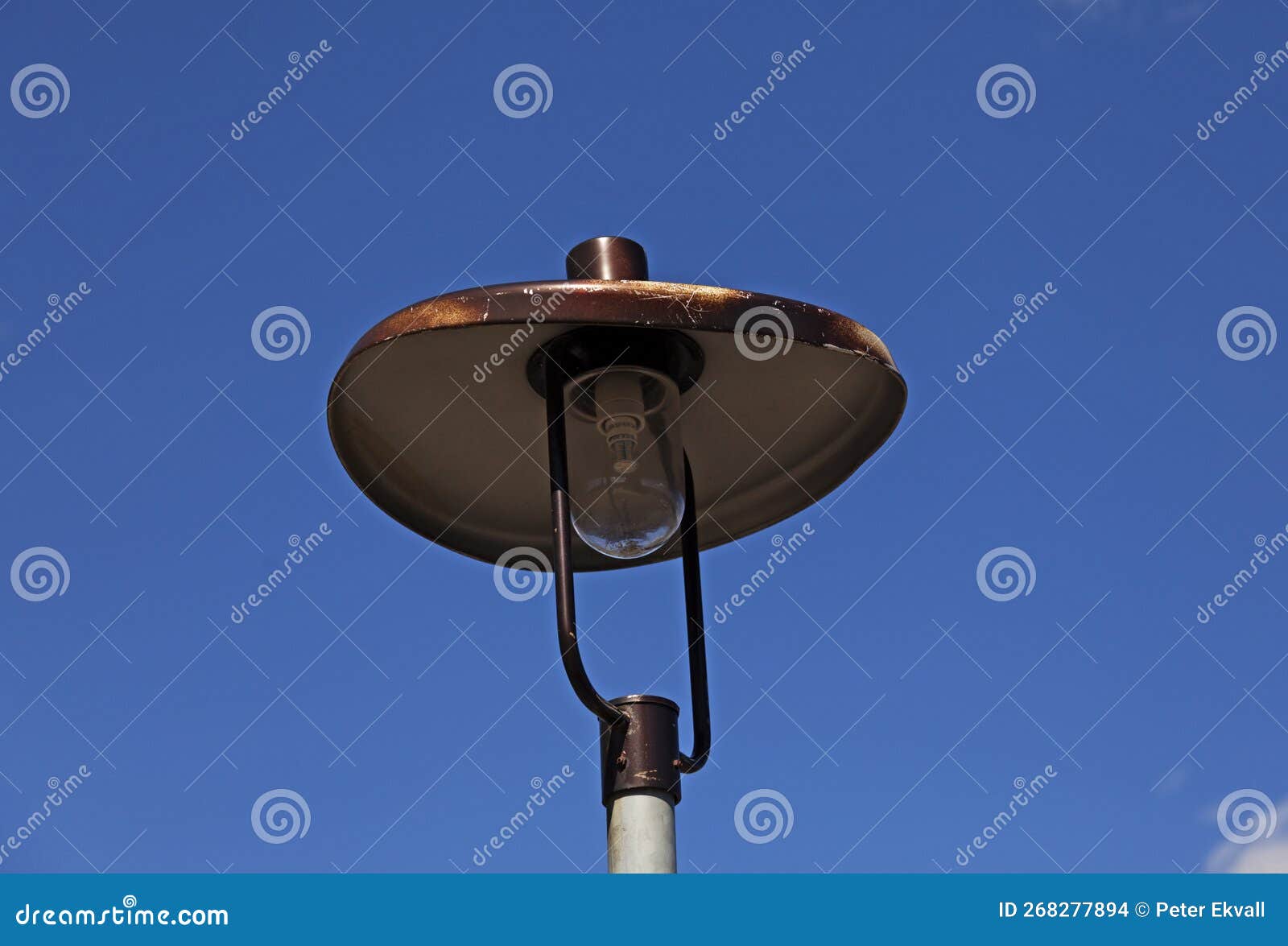 A Street Lamp that Has Been Hit by a Car and Broken Stock Photo - Image ...