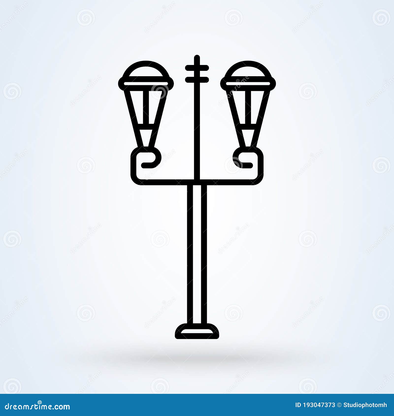 Street Lamp Icon. Simple Illustration of Street Lamp Vector Icon for ...