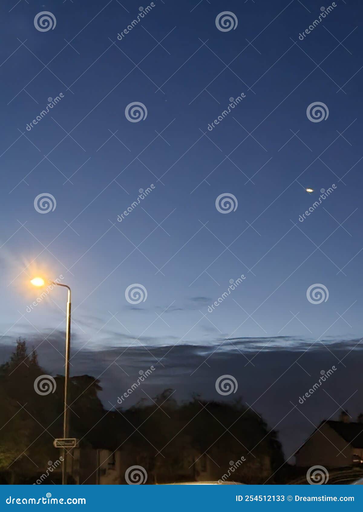 Street lamp at night stock image. Image of lighting - 254512133