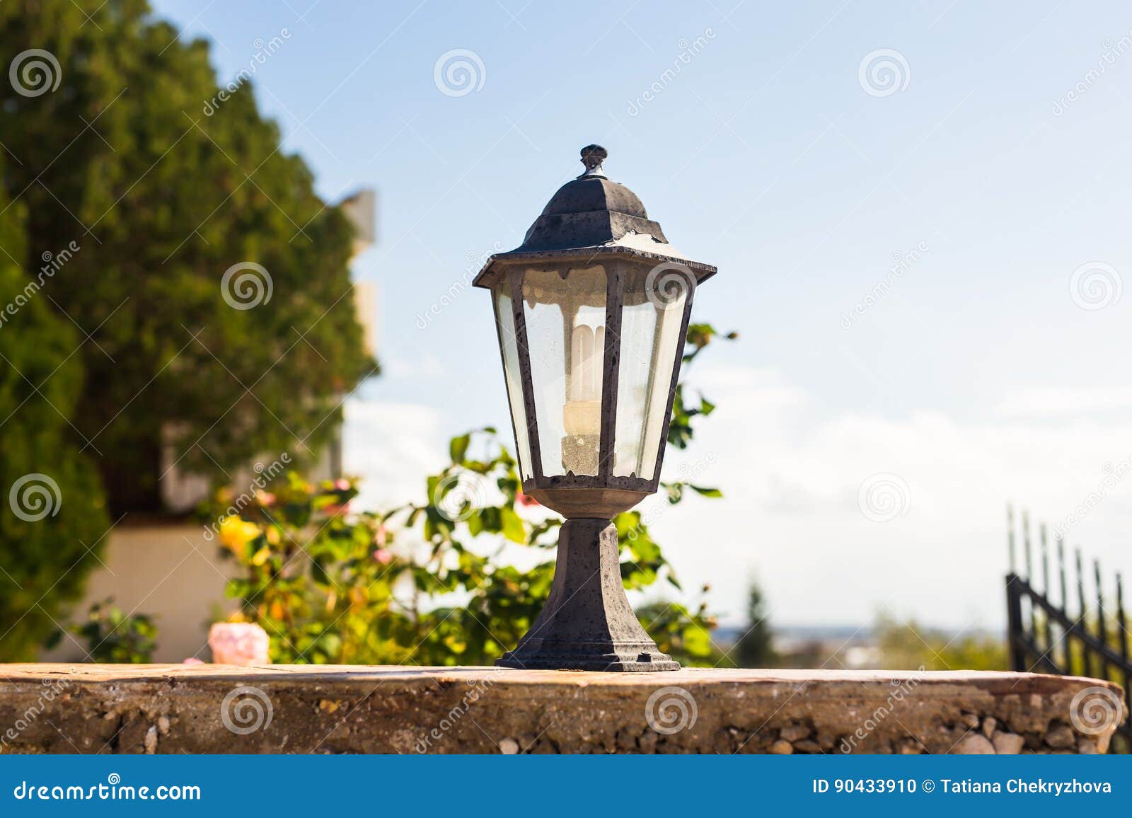 Street lamp outdoor stock photo. Image of lantern, exterior - 90433910