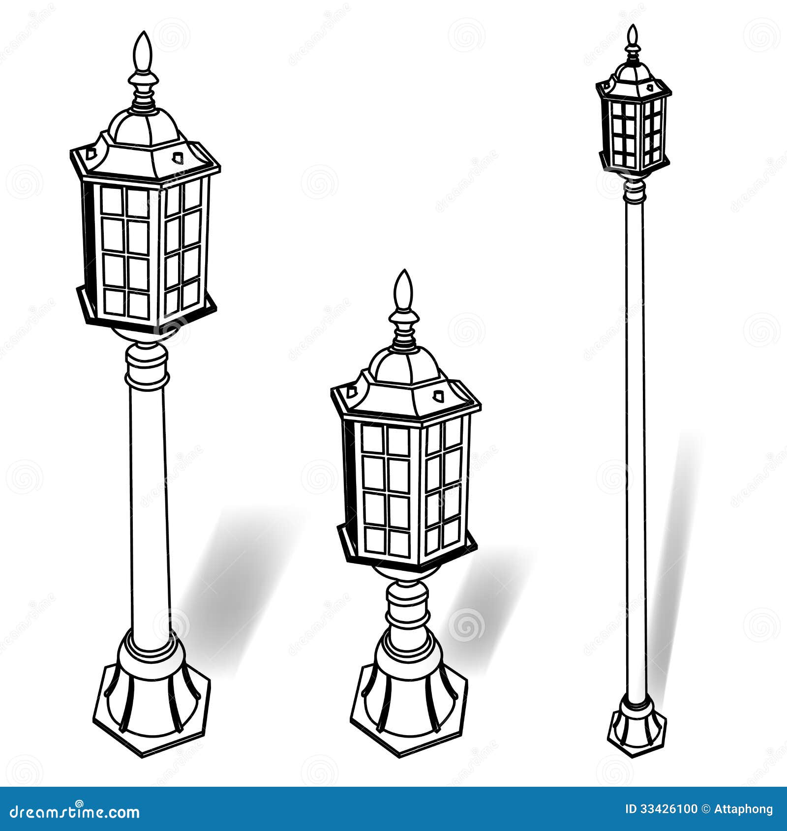 Street lamp outline vector stock vector. Illustration of city - 33426100