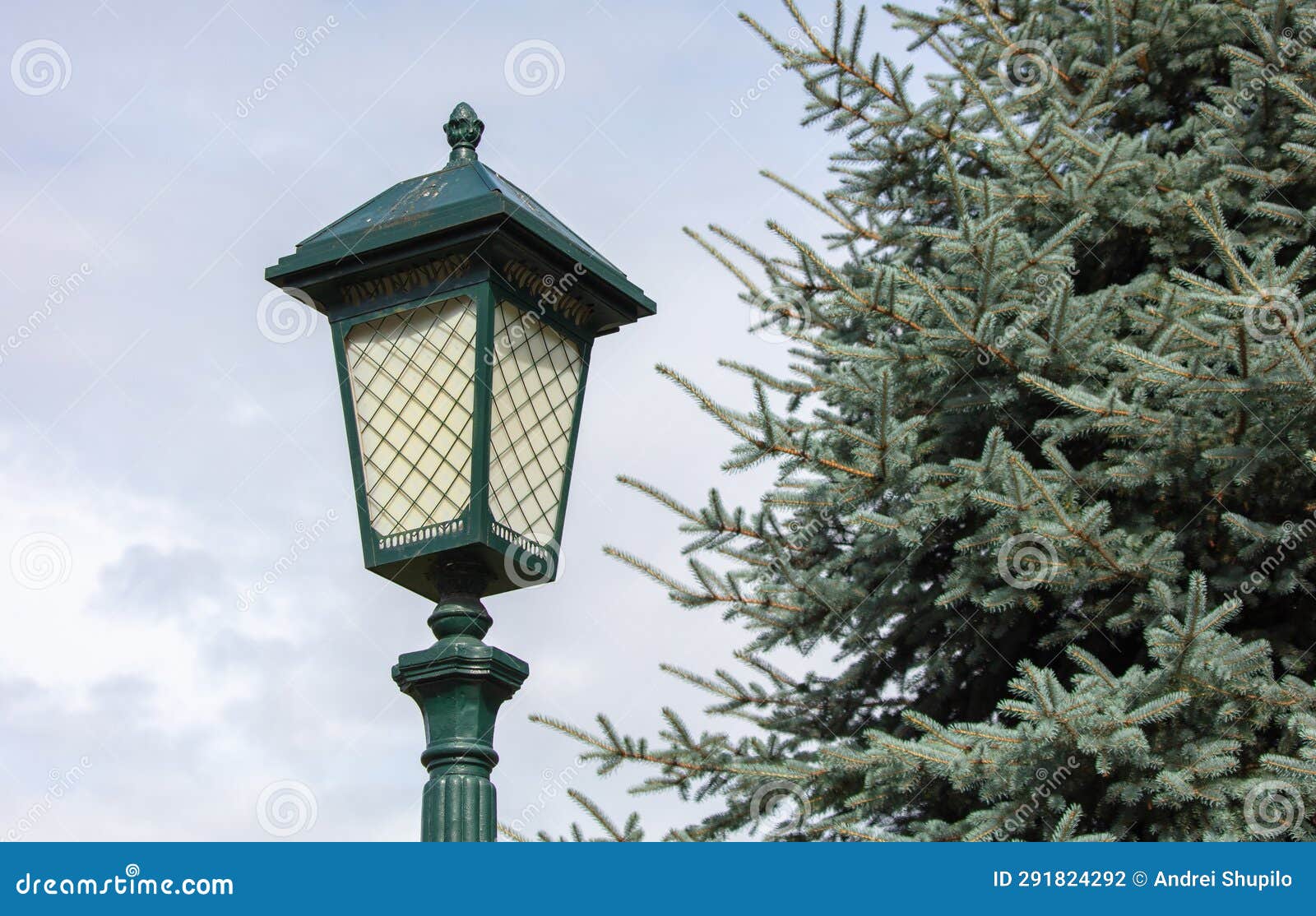 Street lamp in the park stock photo. Image of equipment - 291824292