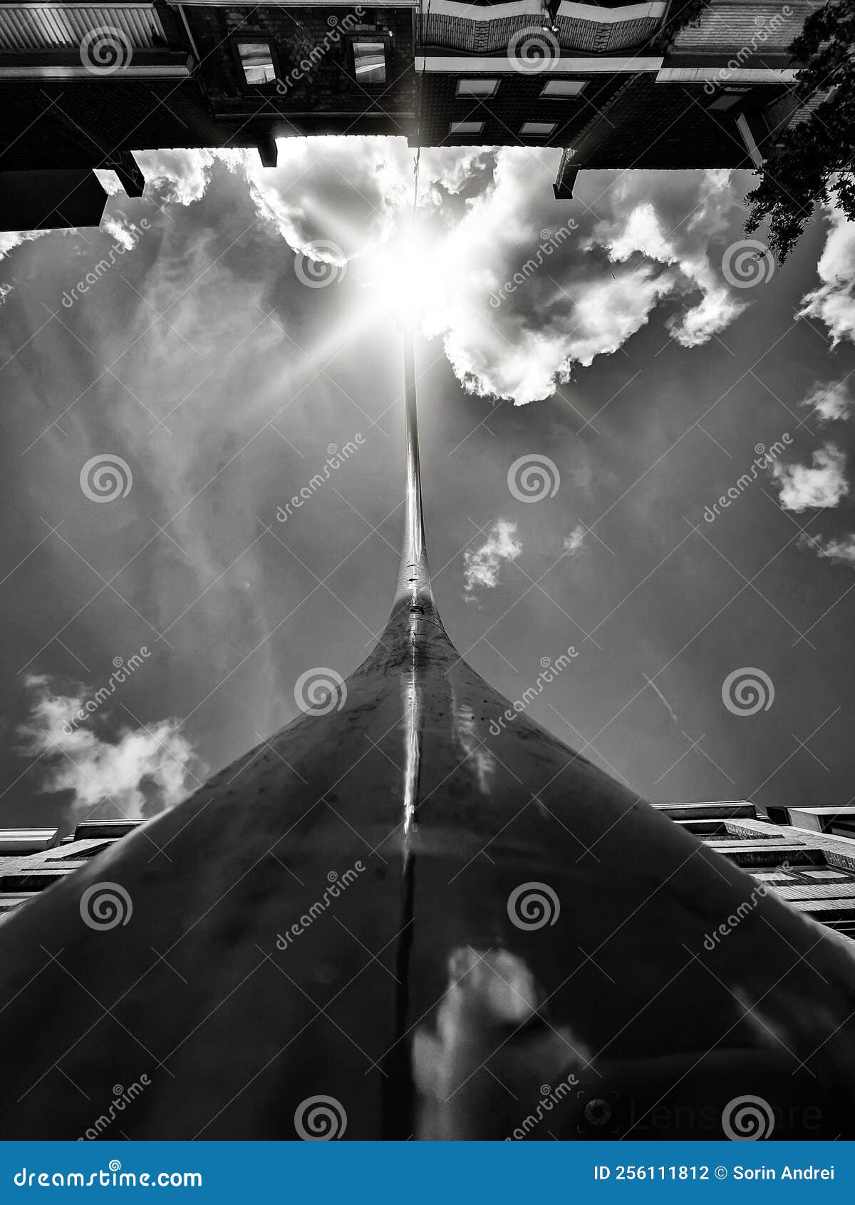 Street lamp perspective stock photo. Image of street - 256111812