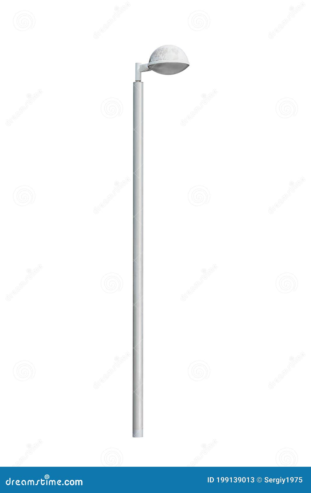 Street Lamp Post Isolated on White Background Stock Image - Image of ...