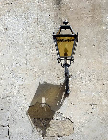 Street lamp with shadow stock image. Image of light, morning - 19586683