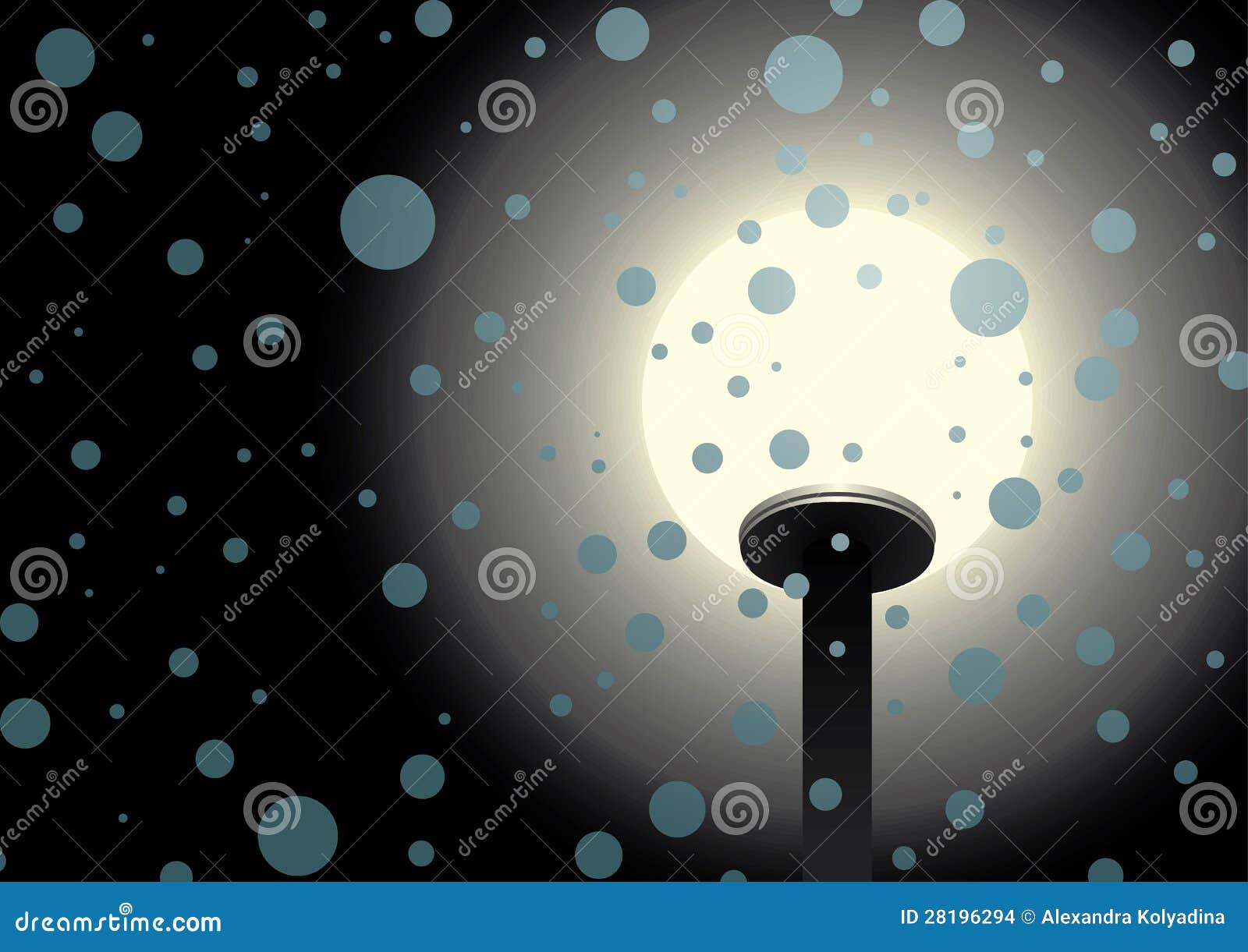 Street lamp in the snow stock vector. Illustration of midair - 28196294