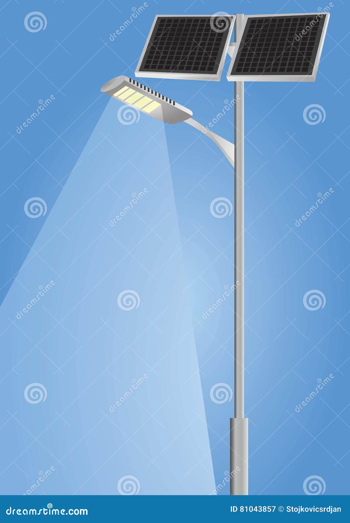 Street lamp stock vector. Illustration of electric, renewable - 81043857