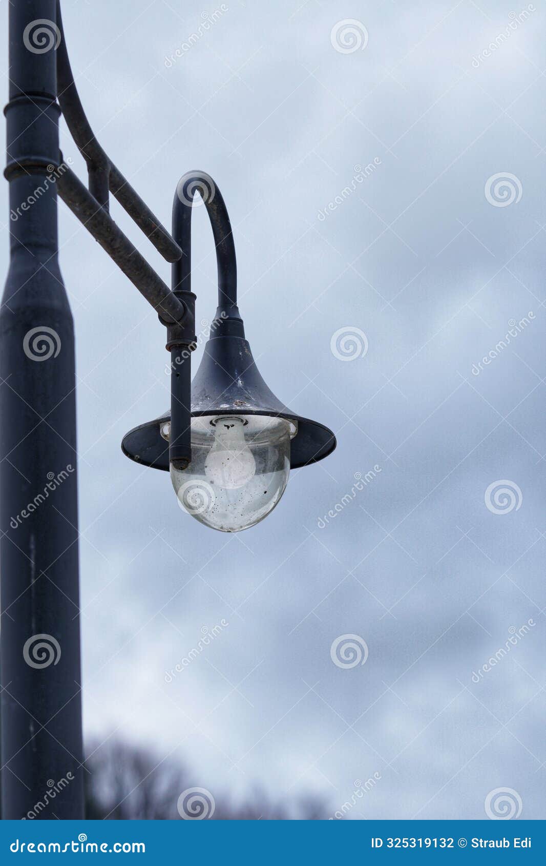 Street Lamp on a Steel Pillar Stock Photo - Image of street, pillar ...