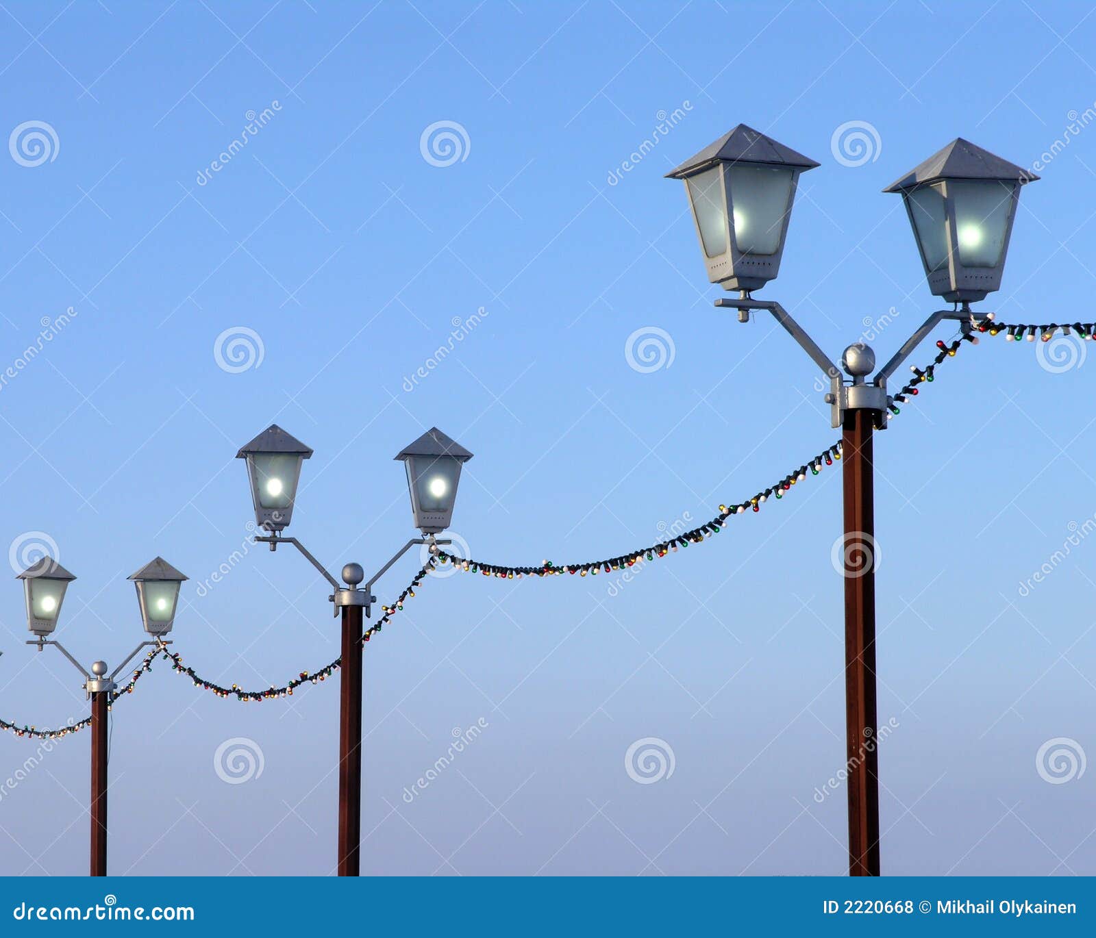 Street lamps stock photo. Image of nightfall, decoration - 2220668