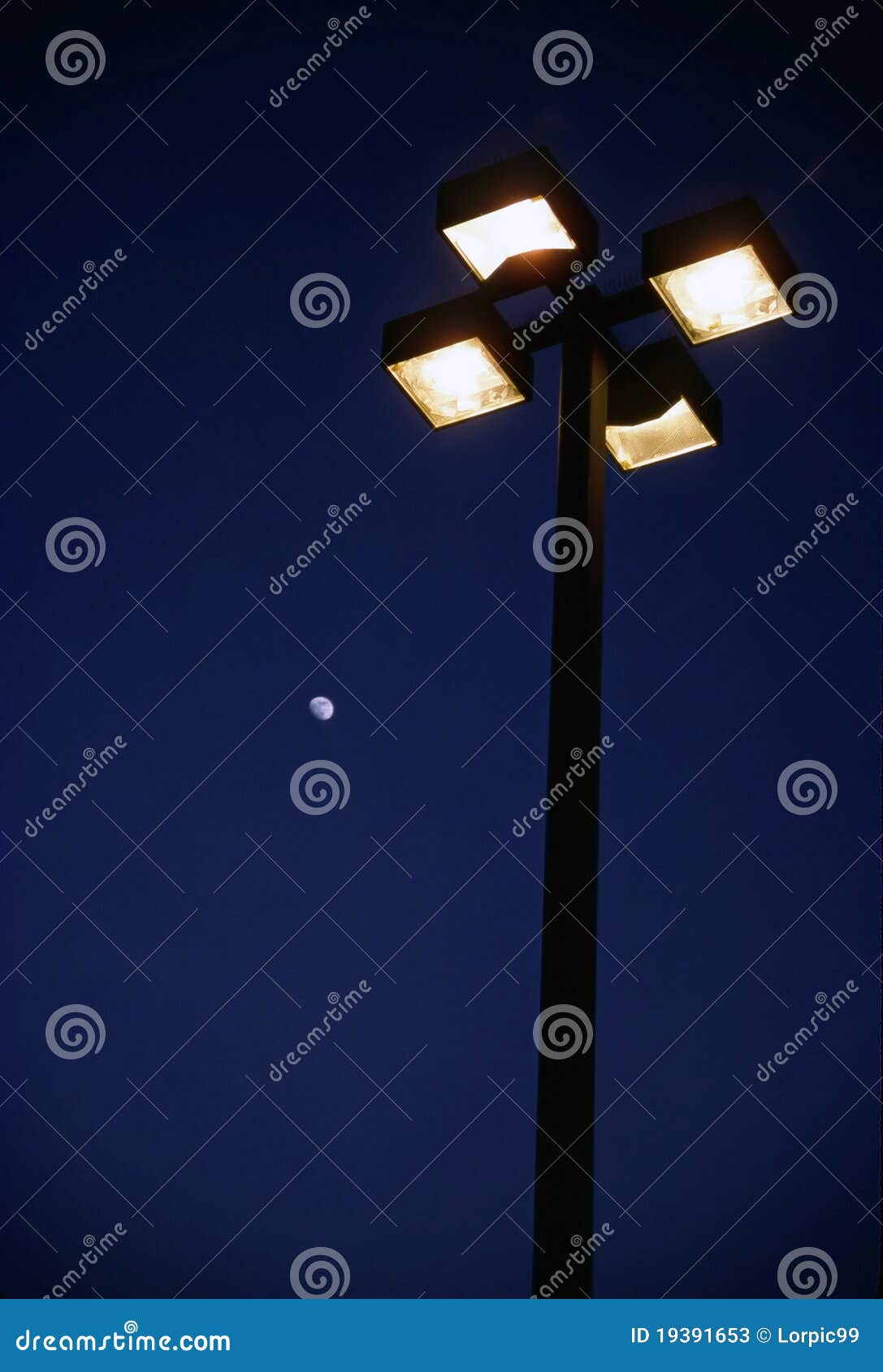 Street light stock image. Image of lights, moon, diego - 19391653