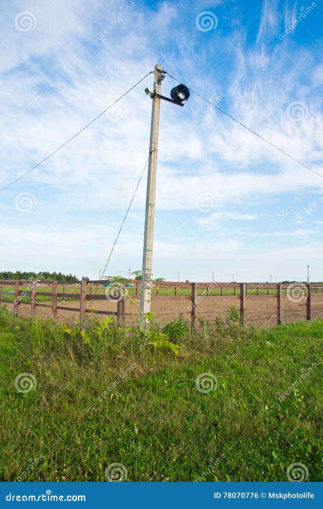 Street Light in the Countryside Stock Photo - Image of spring, morning ...