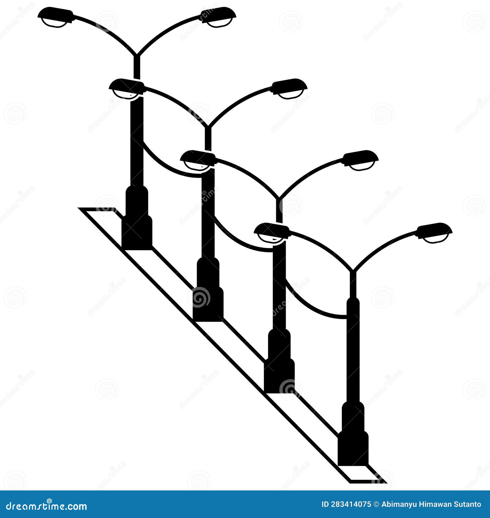 Street light icon vector stock vector. Illustration of sign - 283414075