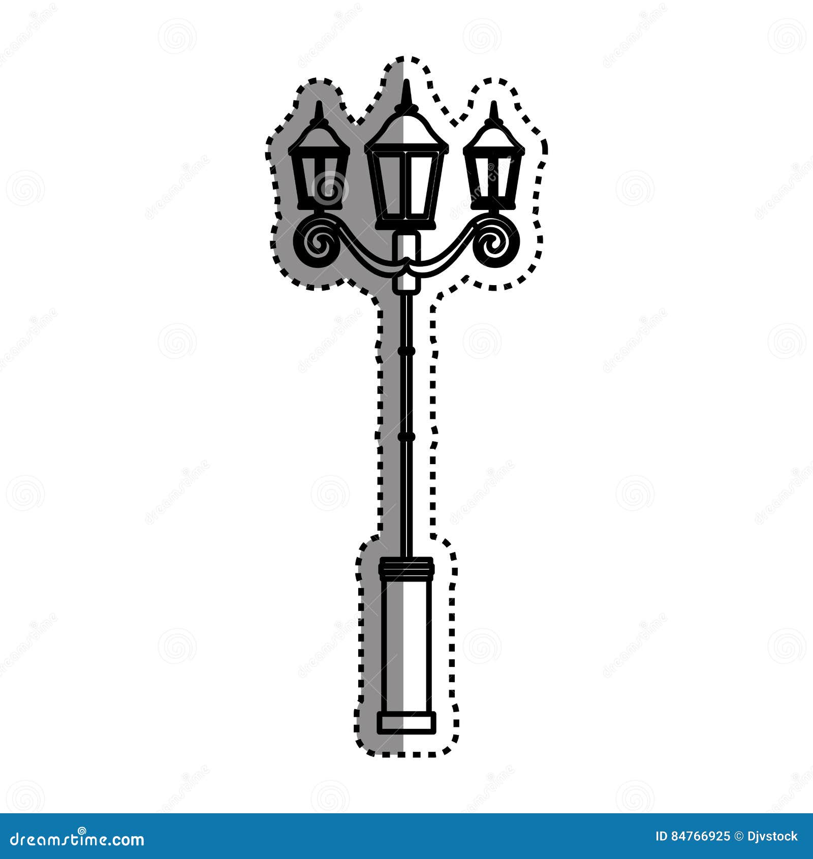 Street light lamp stock illustration. Illustration of lamp - 84766925