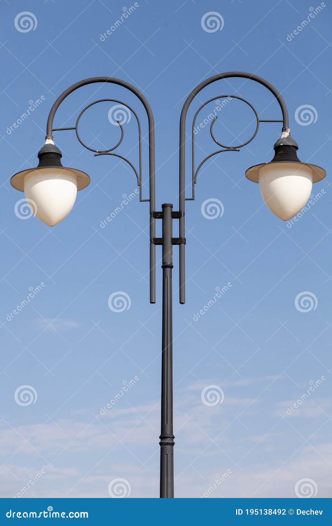 Street Light Lamp Post on a Blue Sky Stock Photo - Image of road ...