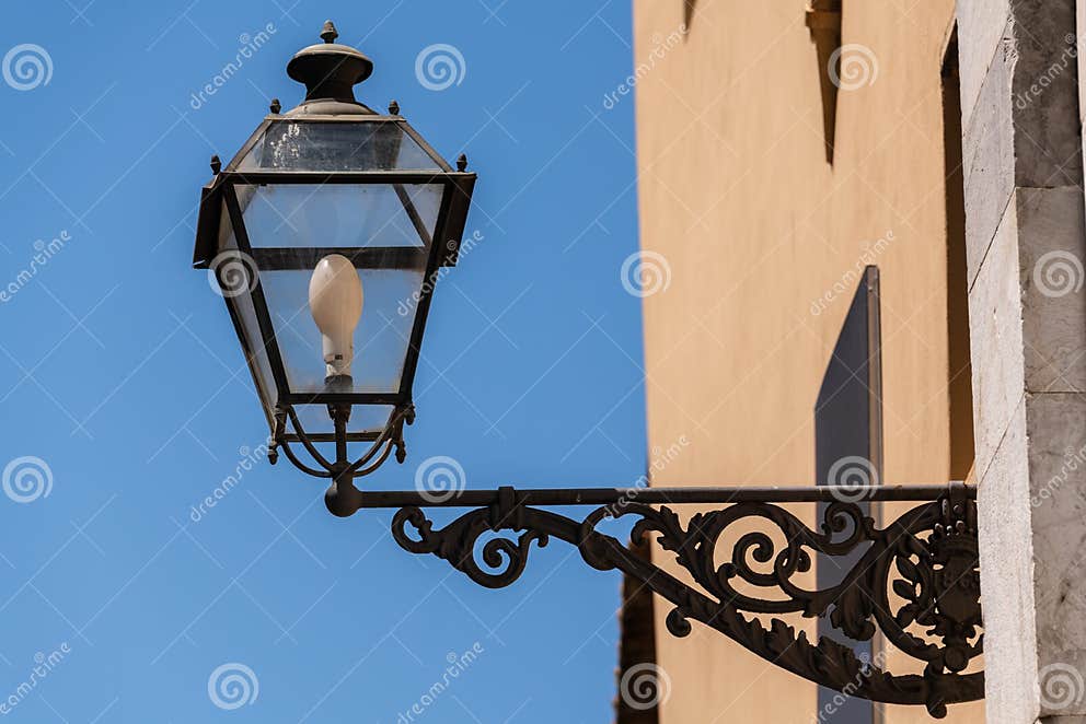 Street Light at the Main Street Stock Photo - Image of building, bulb ...