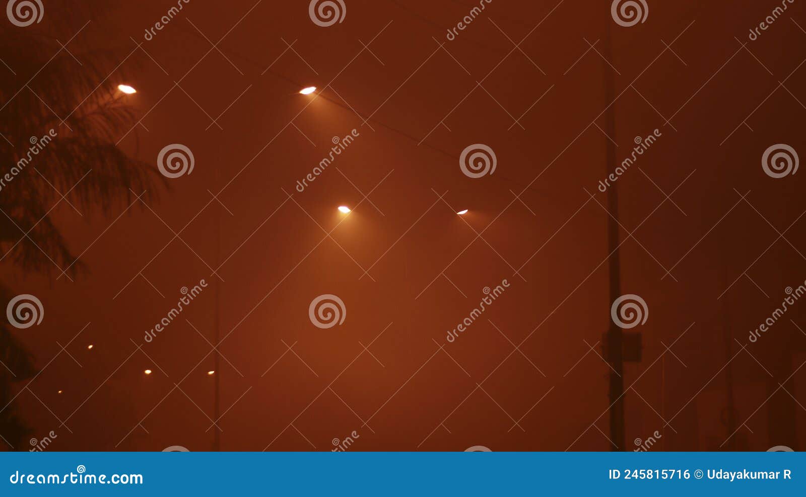 Street Light Night Time Orange Color Back Ground Stock Photo - Image of ...