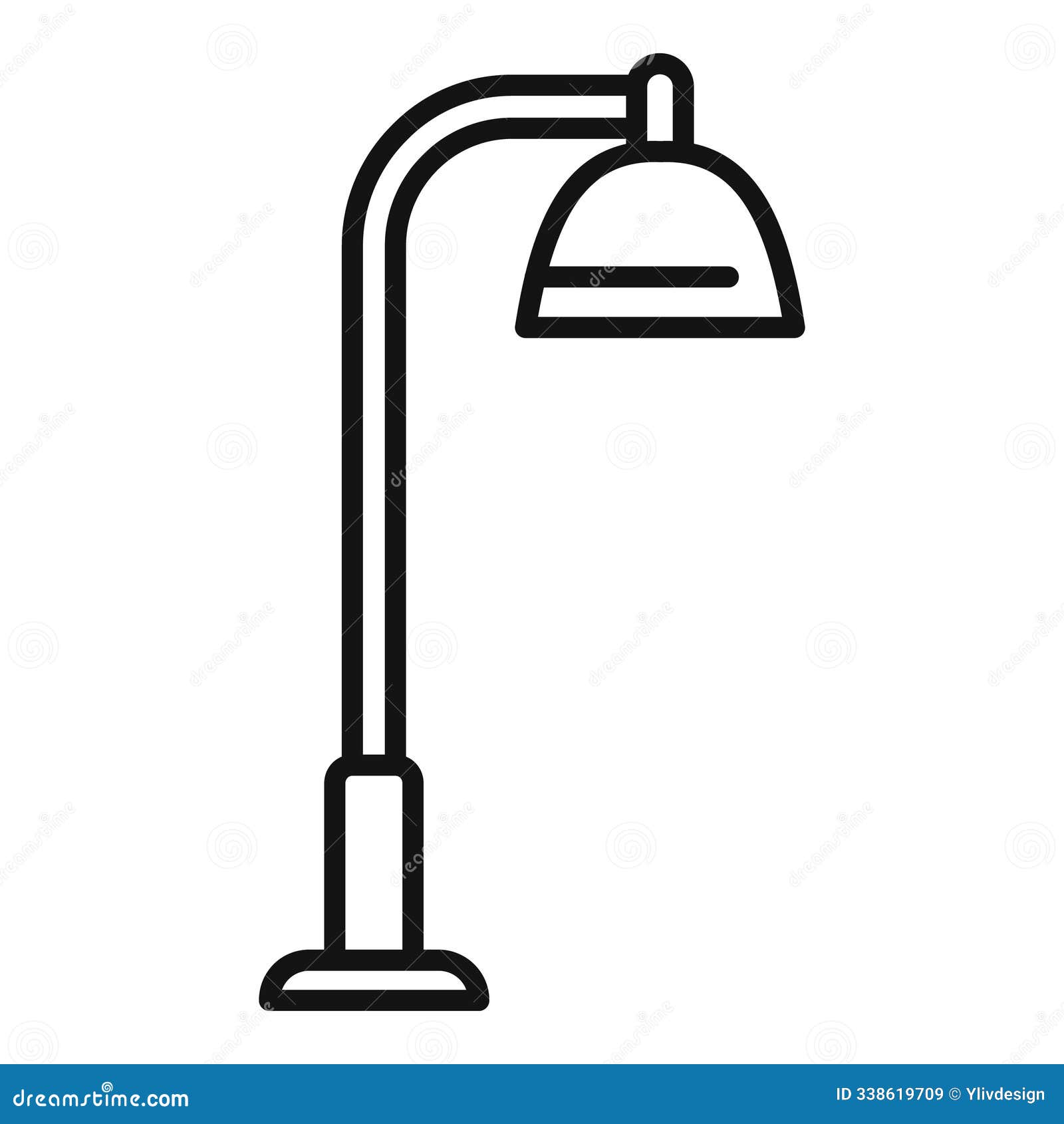 Street Light Pole Illuminating Surrounding Area Icon Stock Illustration ...