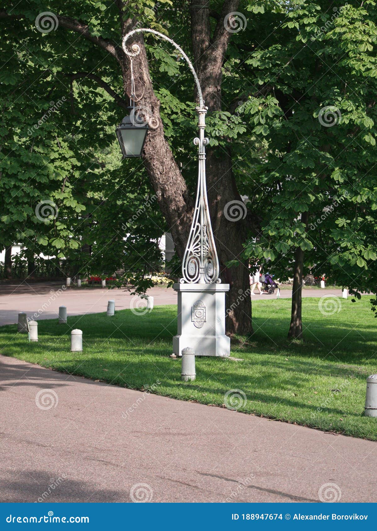 A Street Light in Retro Style Stock Photo - Image of russia, park ...