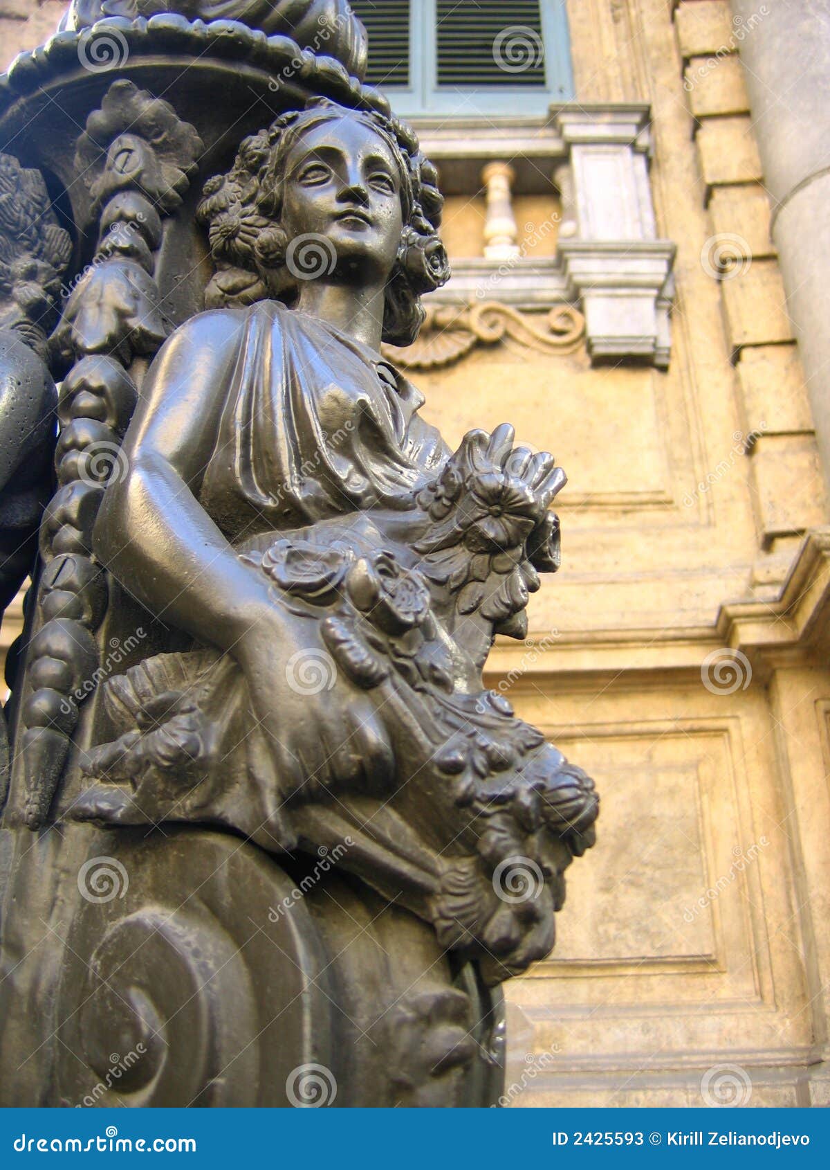 Street light statue stock image. Image of velund, sicily - 2425593